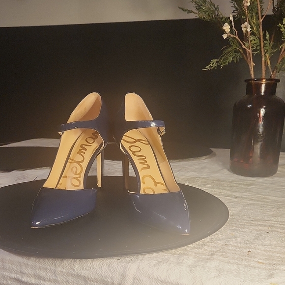 Sam Edelman | Shoes | Euc Sam Edelman Blue Heels | Poshmark